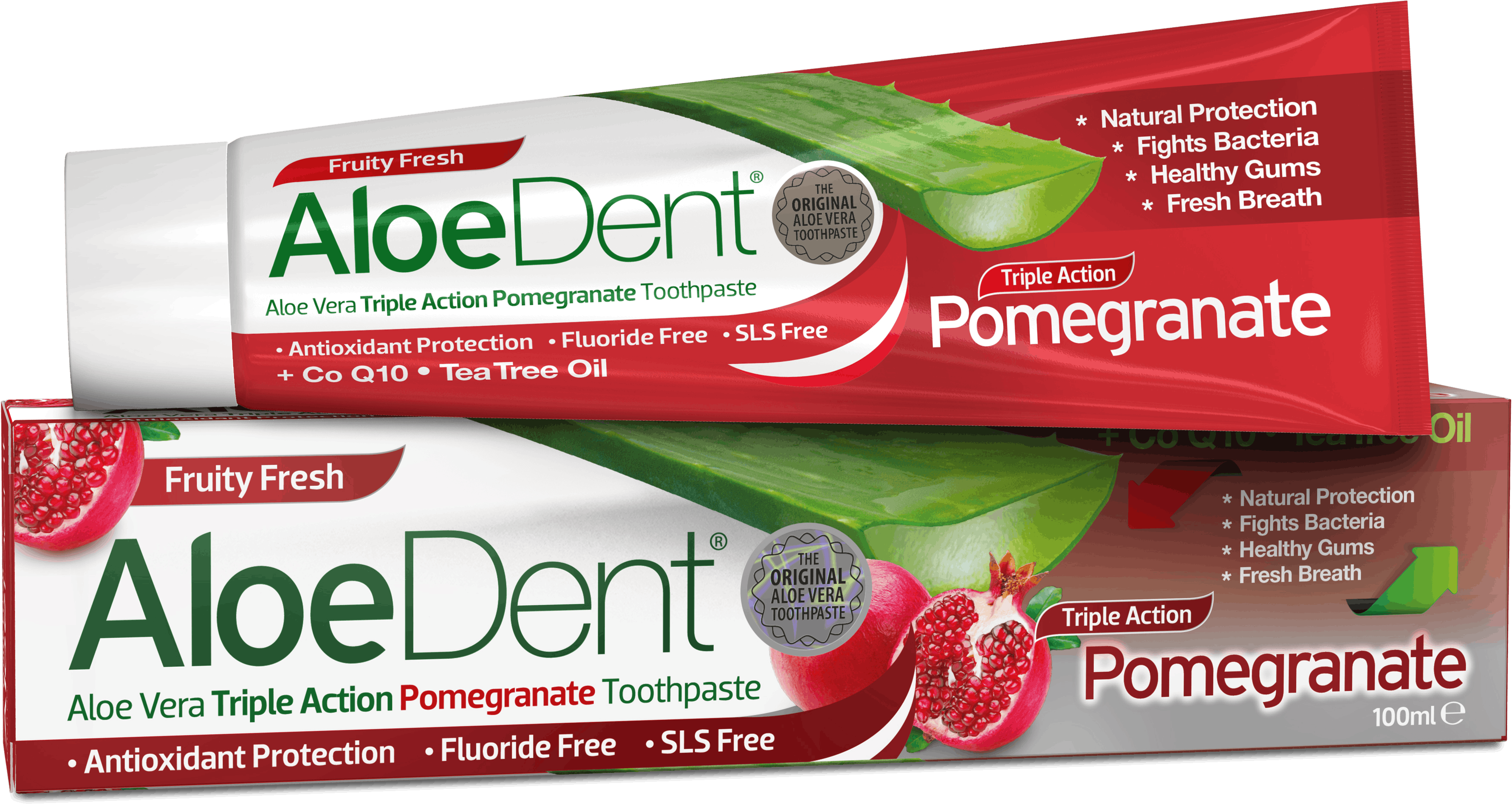 AloeDent Pomegranate Toothpaste 100ml | medino