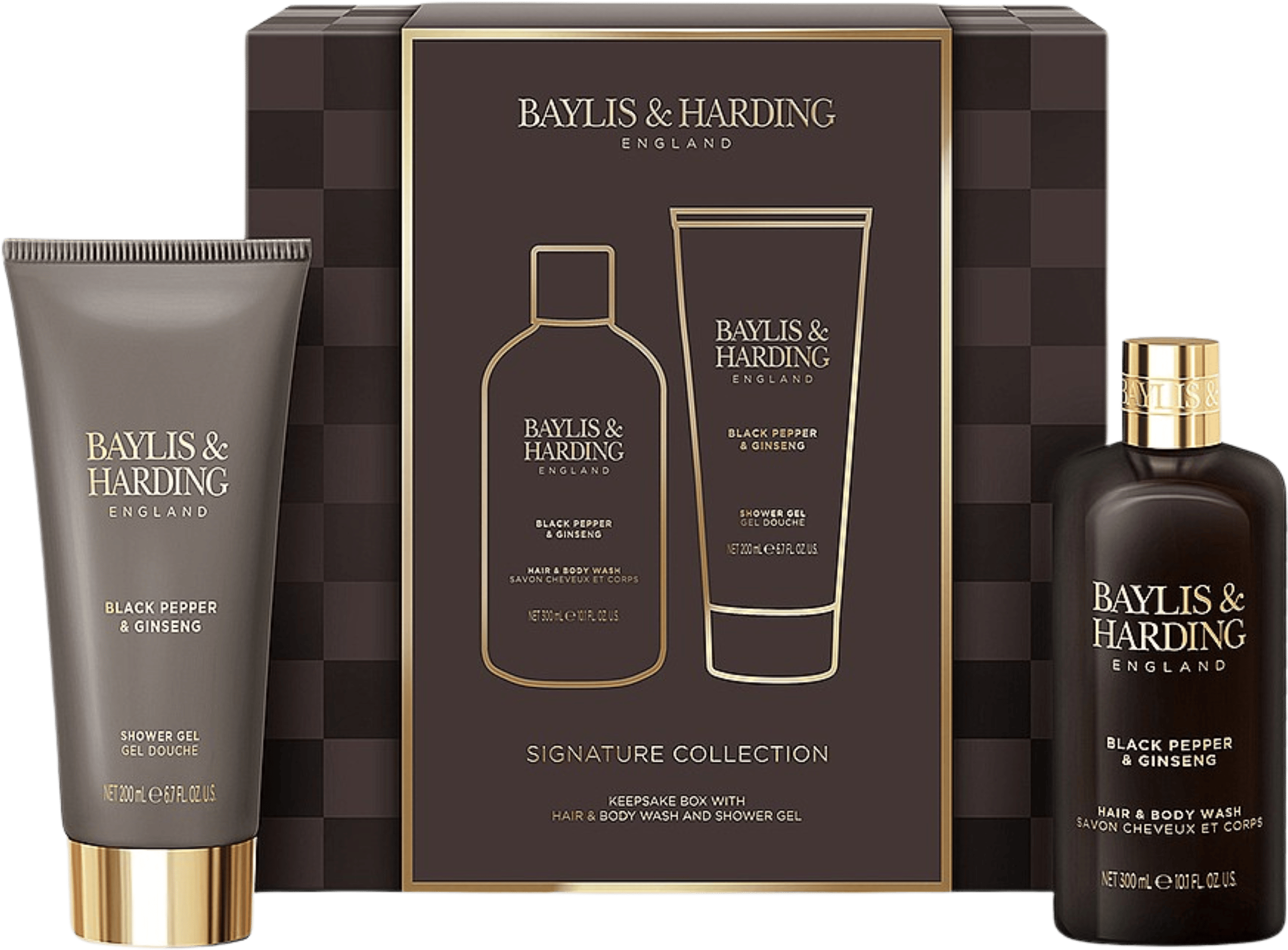 Baylis & Harding Signature Men's Black Pepper & Ginseng Duo Gift Set ...
