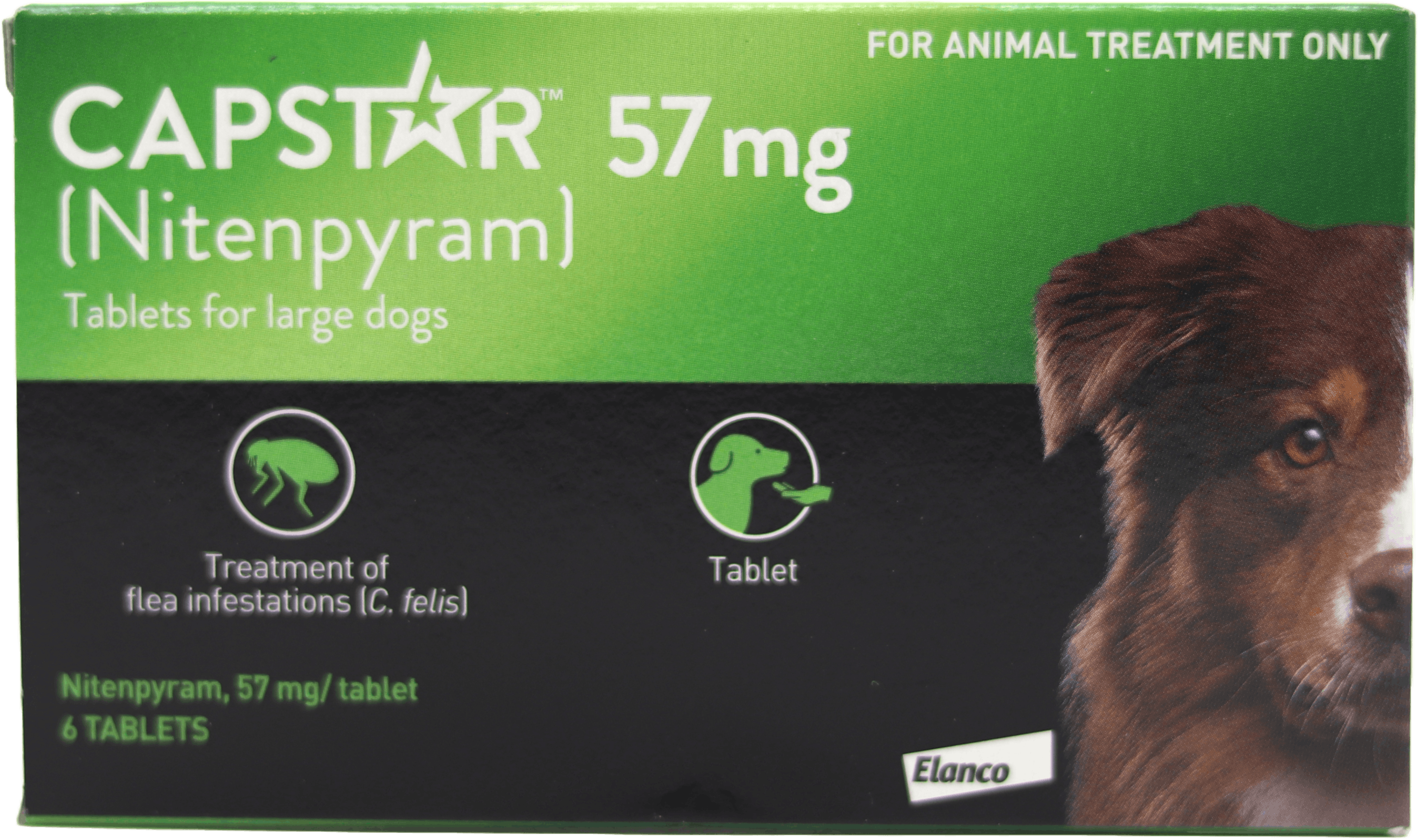 Capstar 57mg Nitenpryram for Large Dogs 6 Tablets | medino