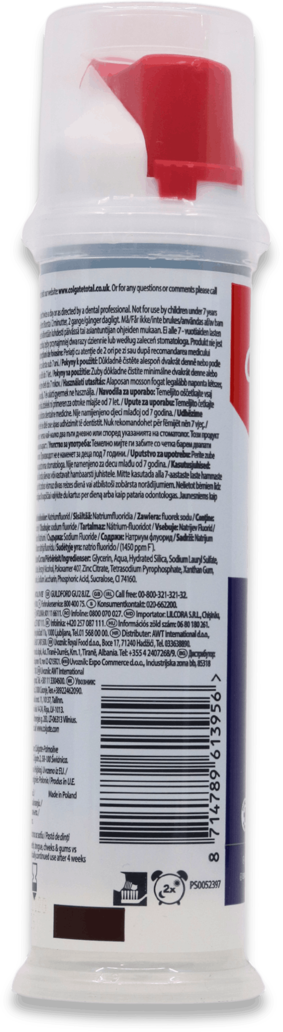 Colgate Total Whitening Toothpaste Pump 100ml | medino