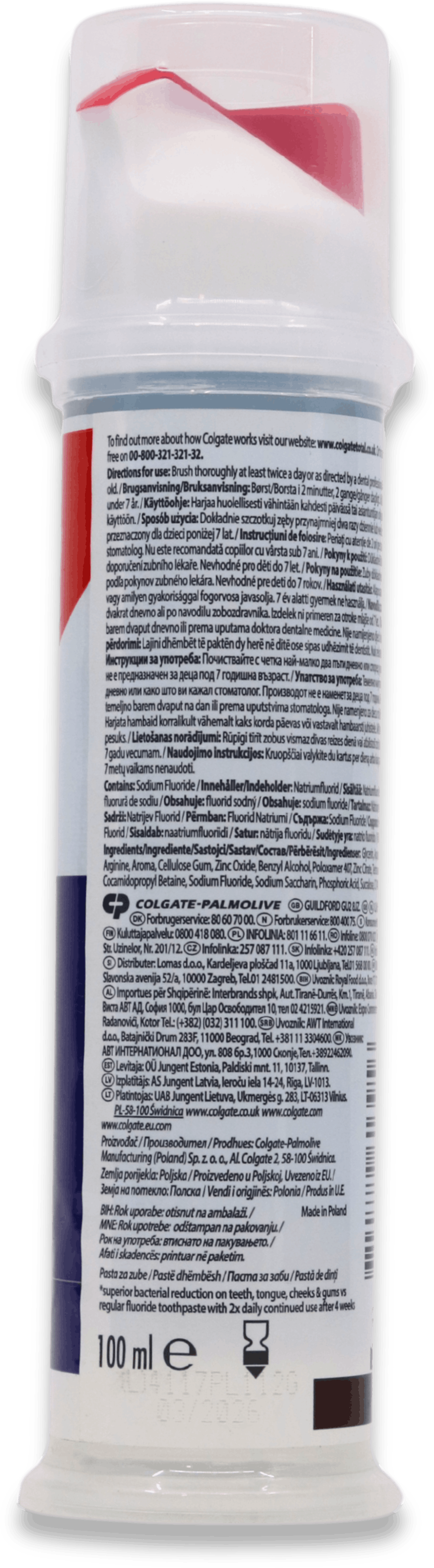 Colgate Total Whitening Toothpaste Pump 100ml | medino