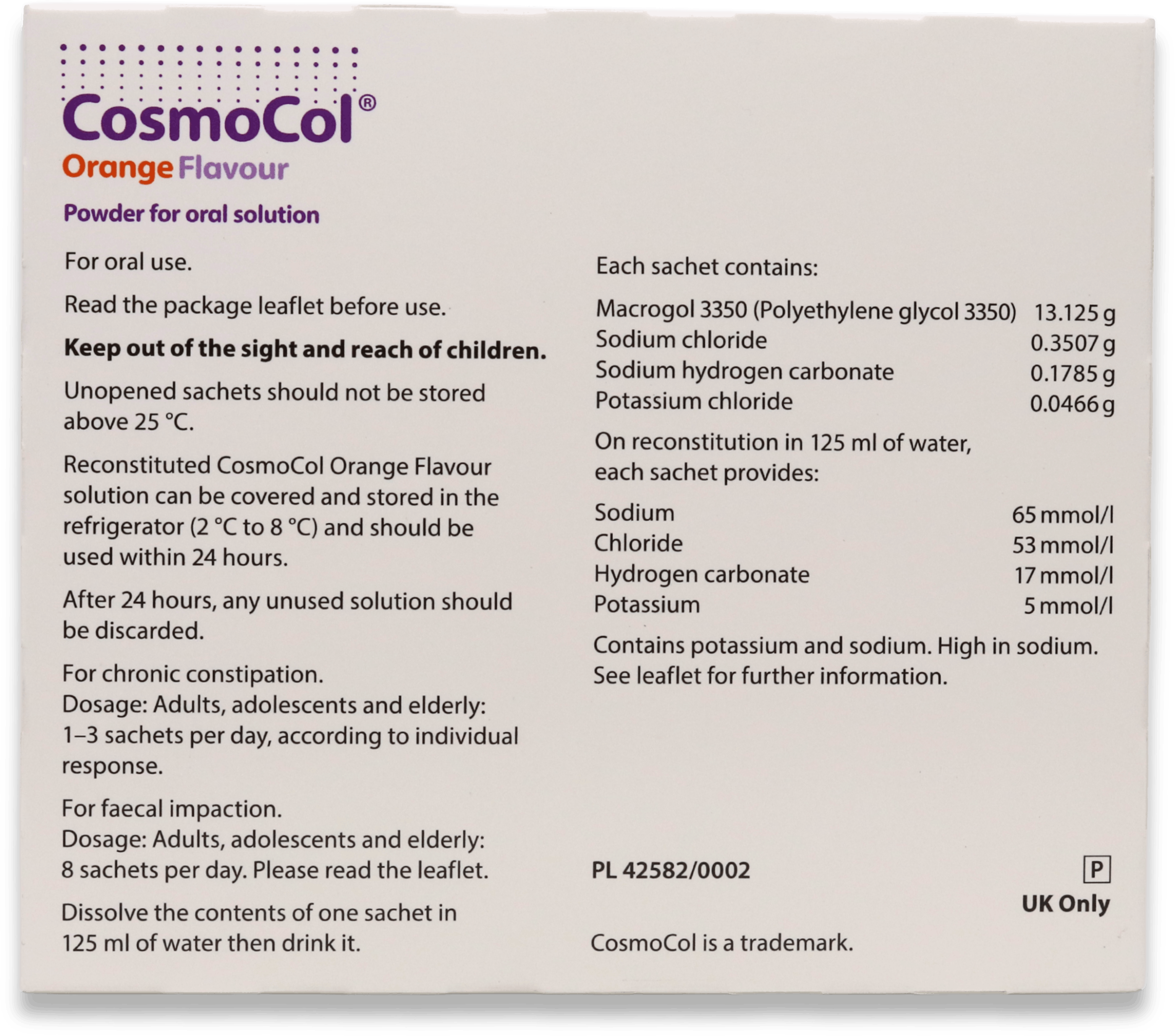 Cosmocol Orange 30 Sachets | medino