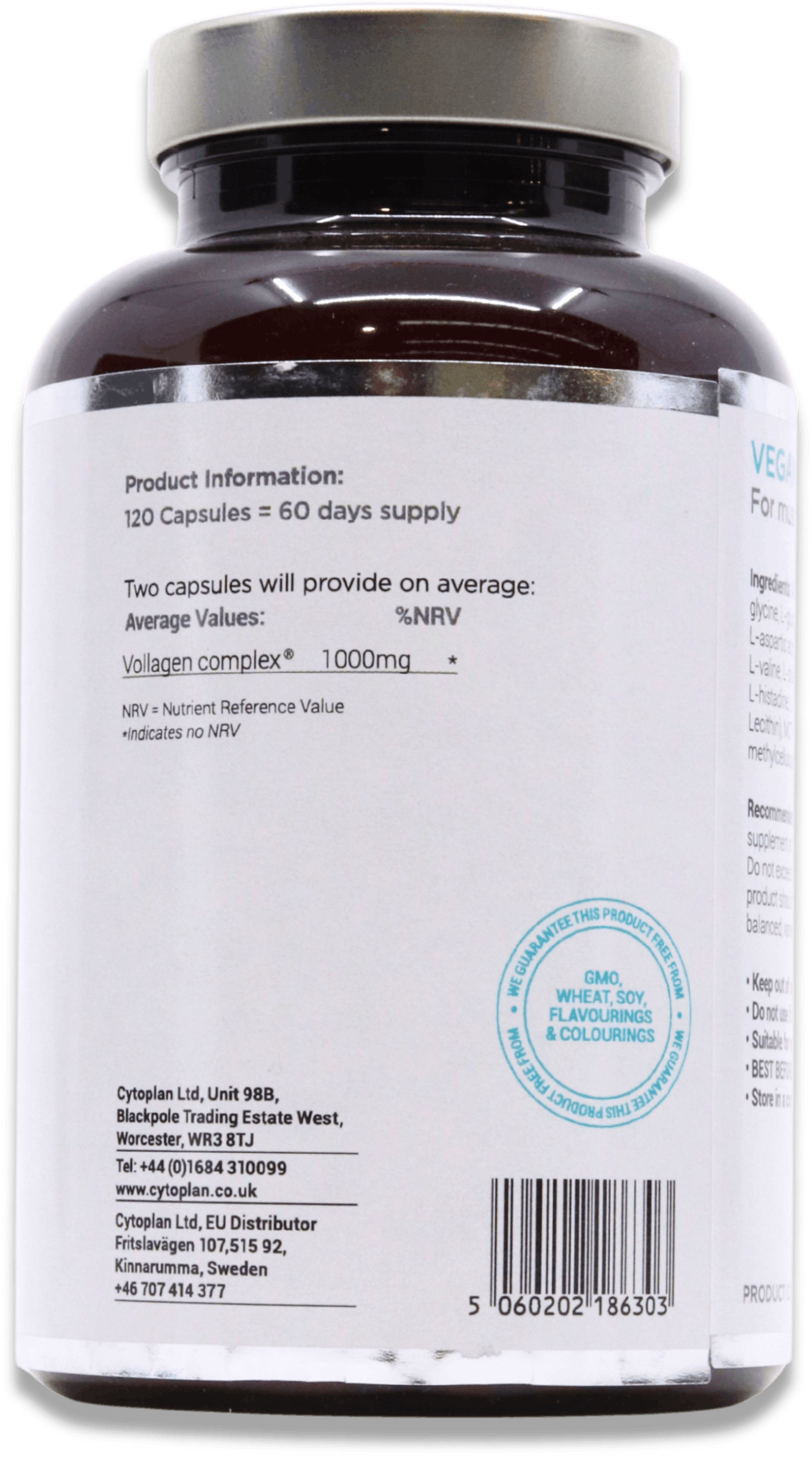 Cytoplan Vegan Collagen 120 Capsules | medino