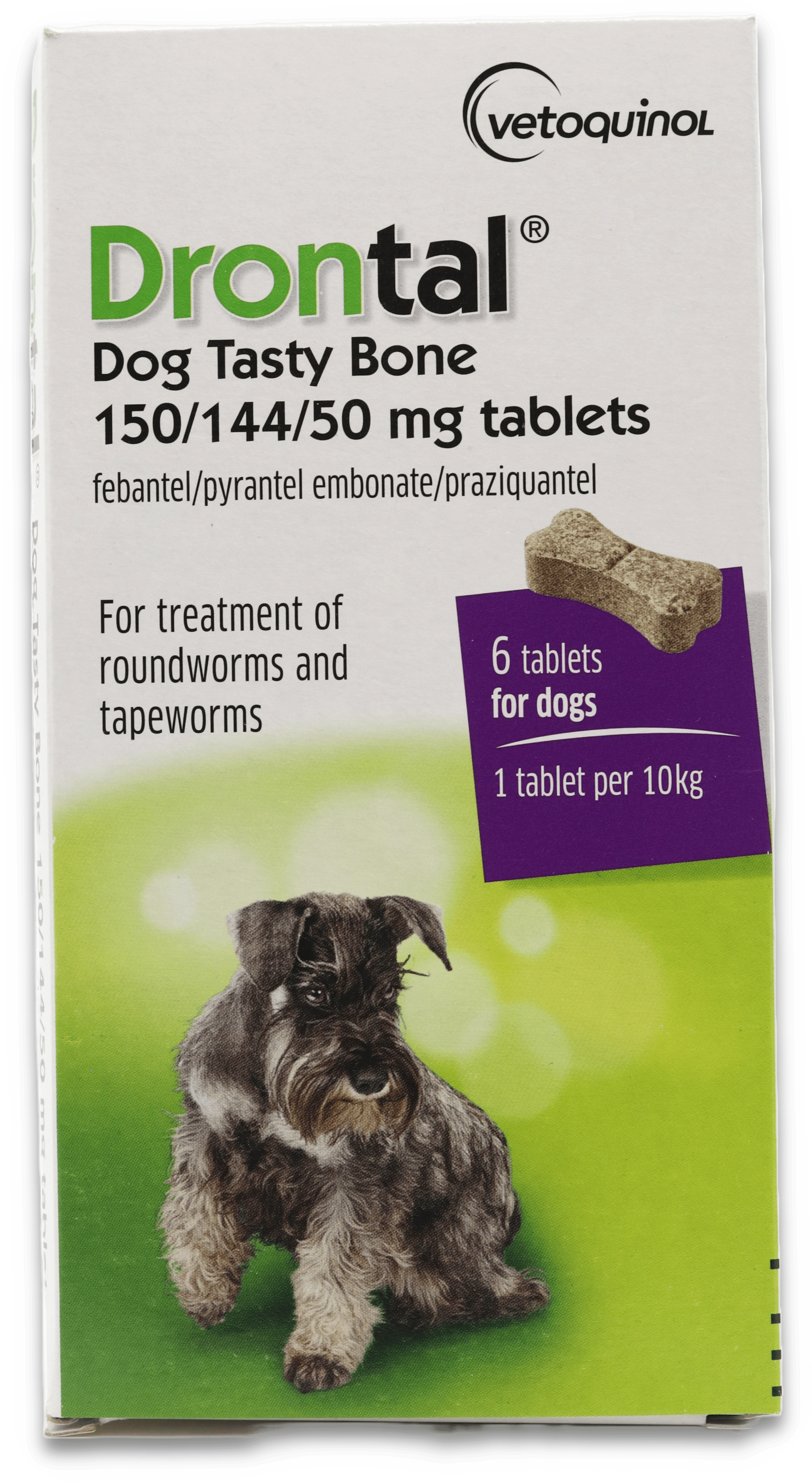 Drontal Dog Tasty Bone 6 Tablets | medino