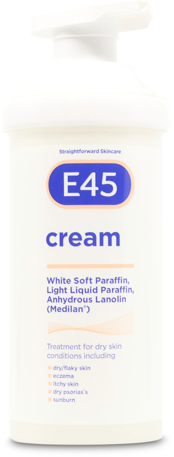 E45 Cream Pump 500g | medino