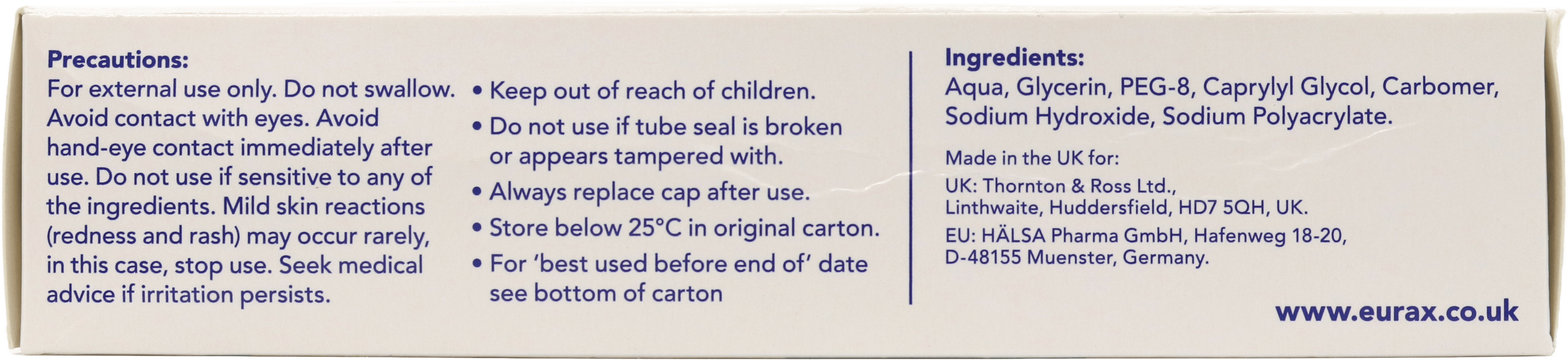 Eurax Cooling Itch Relief Gel 75g | medino