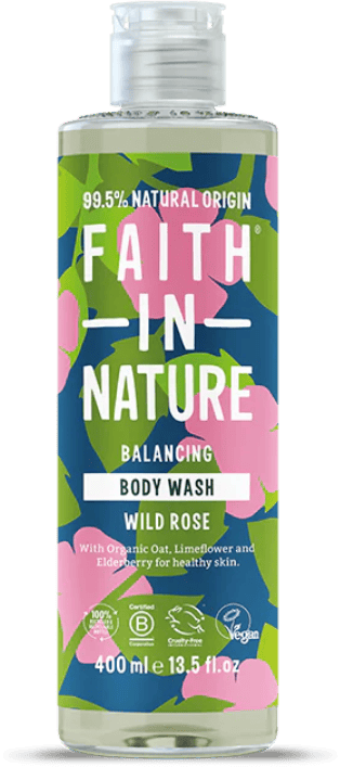 Faith In Nature Wild Rose Body Wash 400ml | medino