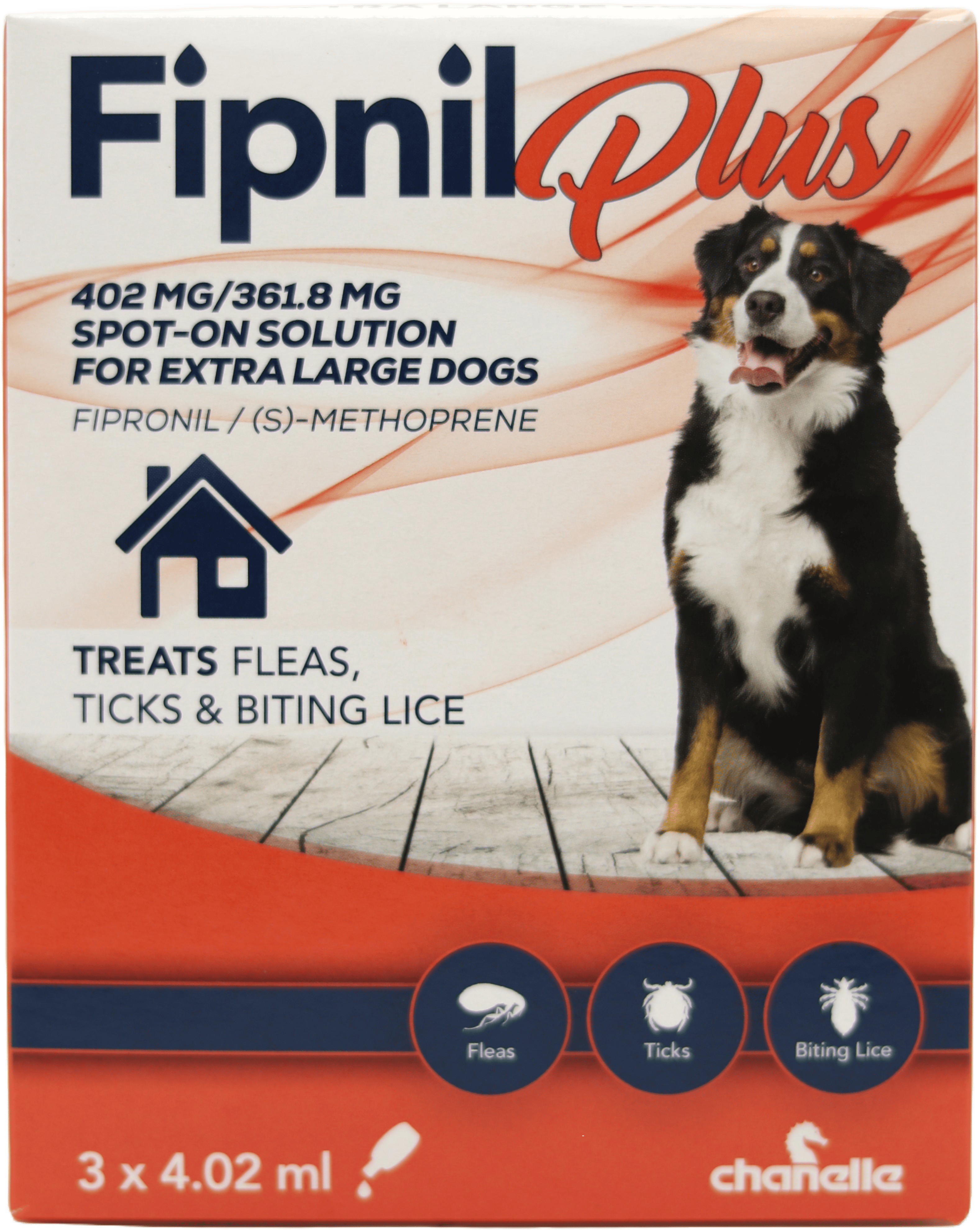 Fipnil Plus Spot-On Solution for Extra Large Dogs 3 x 4.02ml | medino