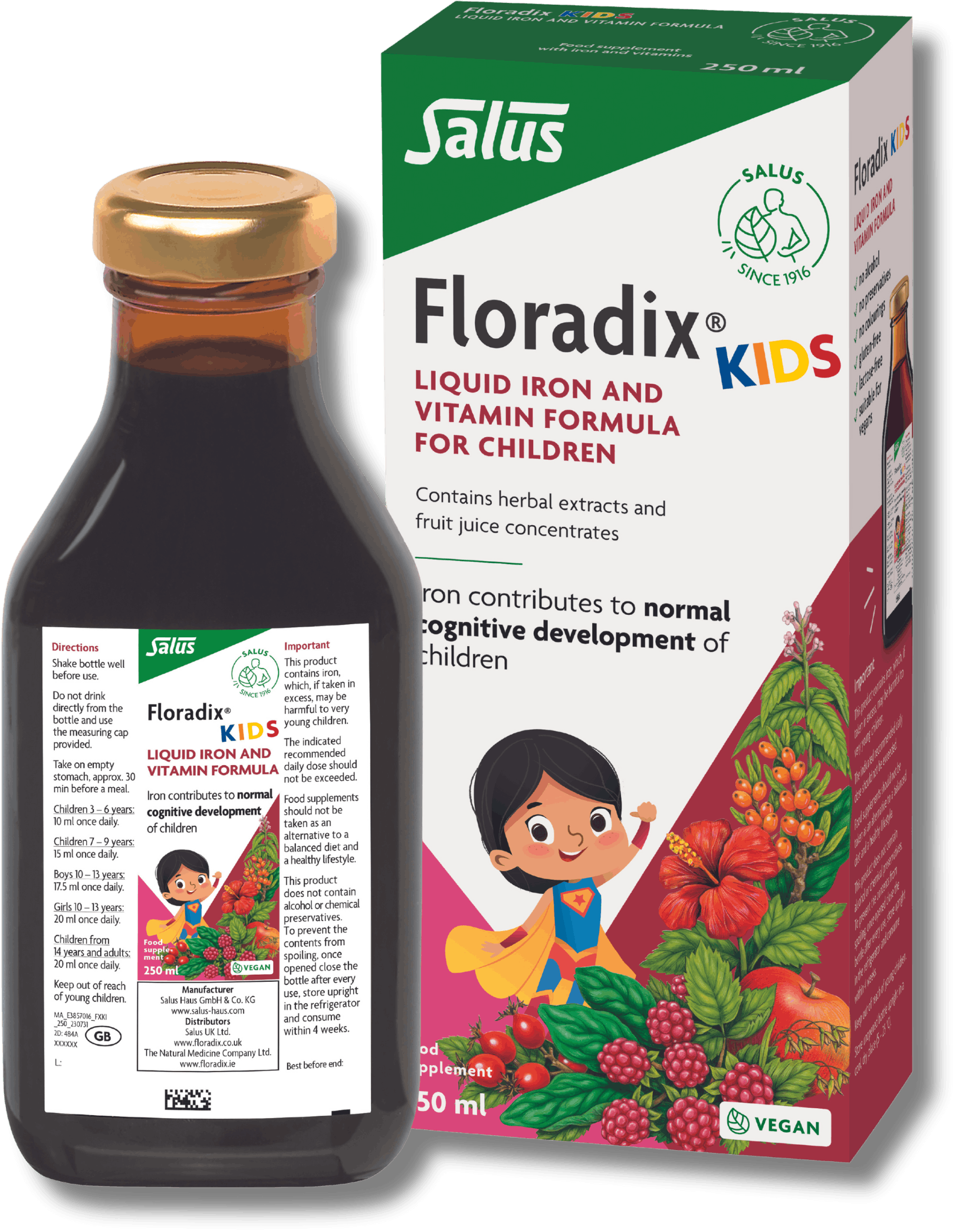 Floradix Kids Iron & Vitamin Formula For Children 250ml | medino