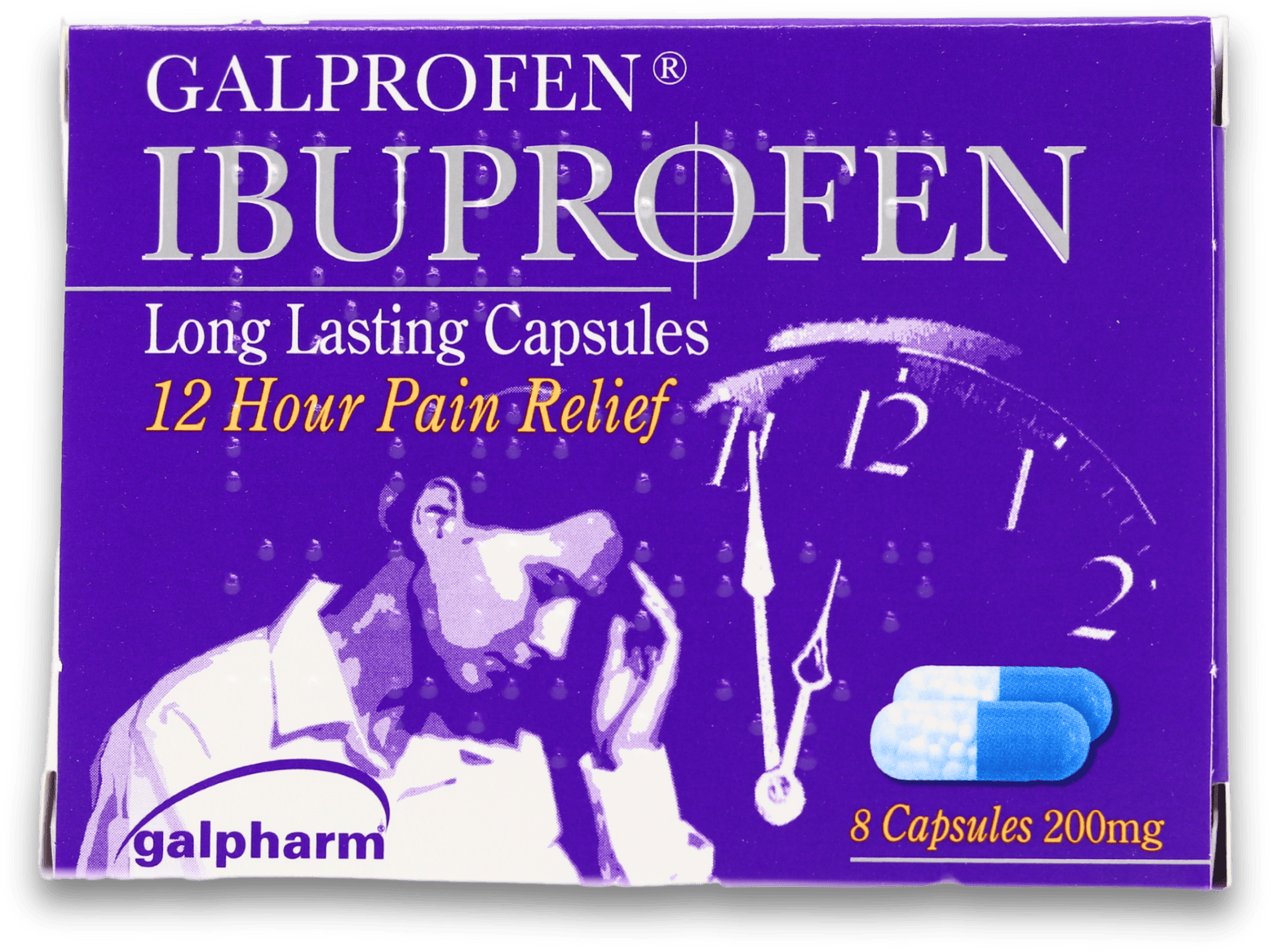 Galpharm Galprofen Ibuprofen 8 Capsules 200mg | medino