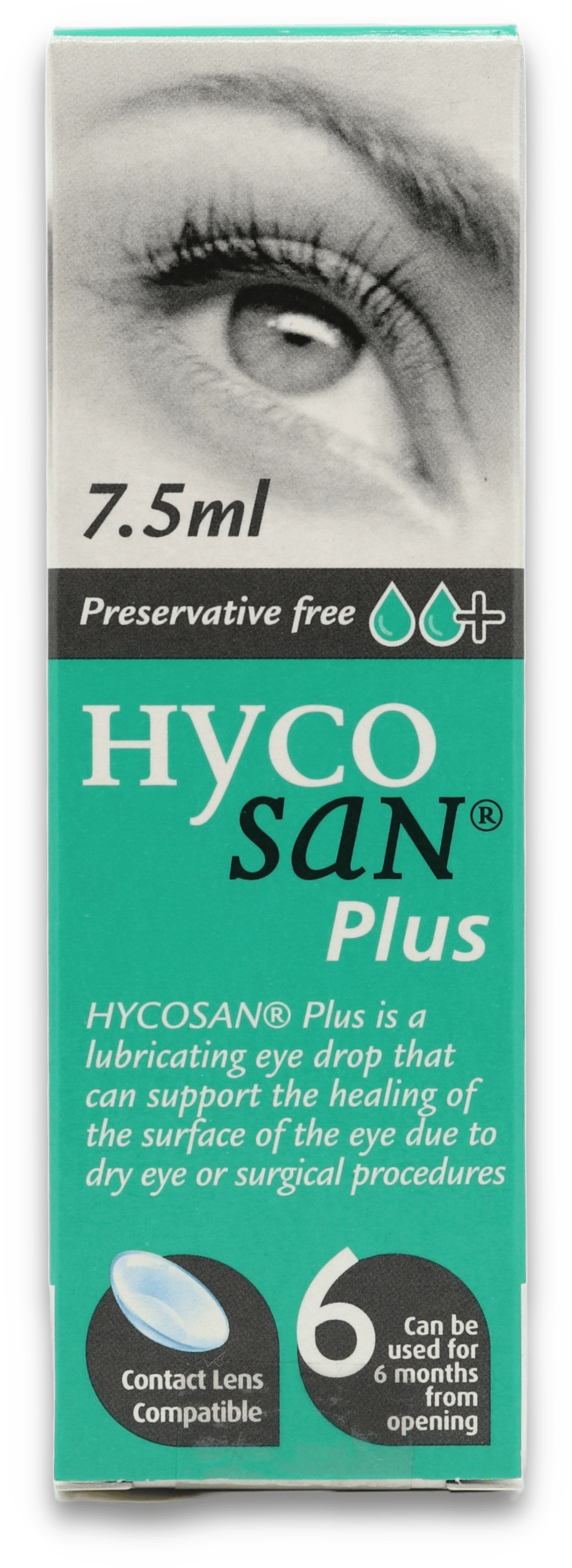 Hycosan Plus Eye Drops Preservative Free 7.5ml | medino