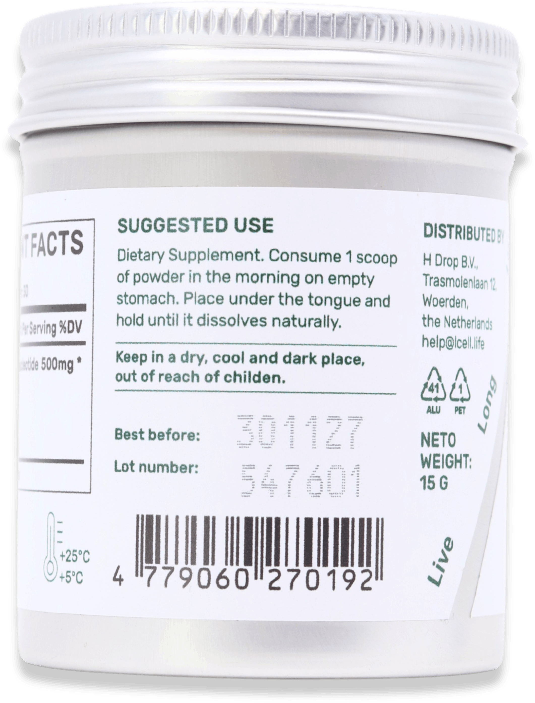 L-Cell NMN Powder 15g | medino