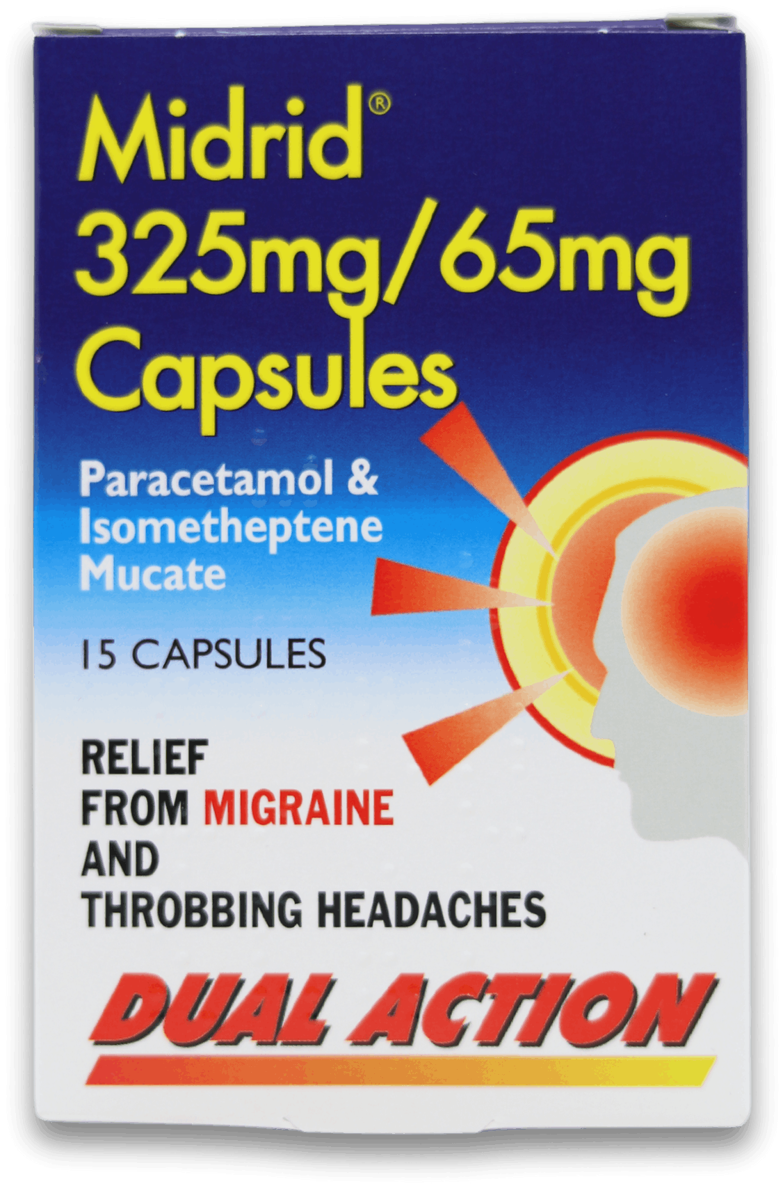 Midrid 325mg/65mg 15 Capsules | medino