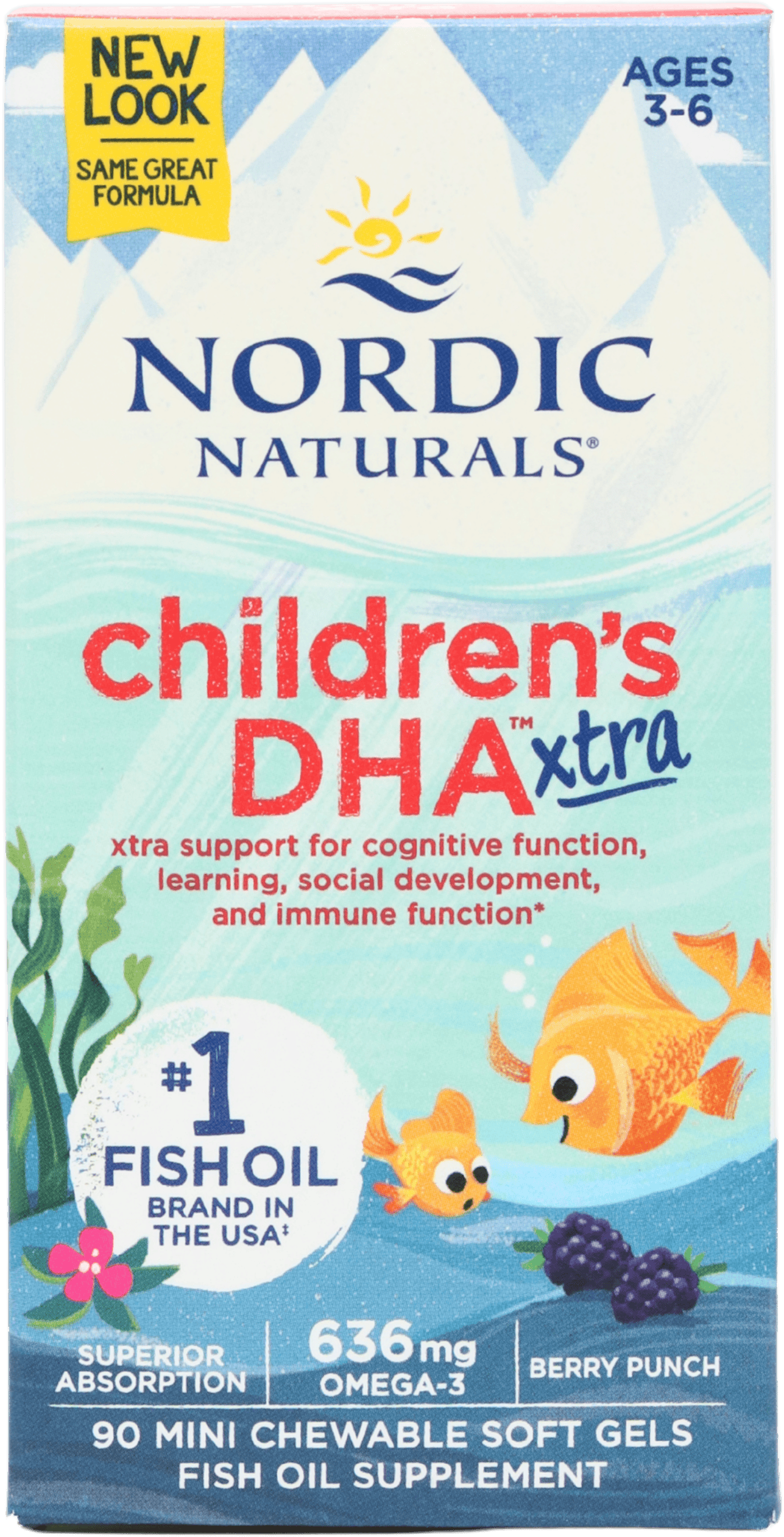 Nordic Naturals Children's DHA Fish Oil Berry Punch 90 Chewable ...