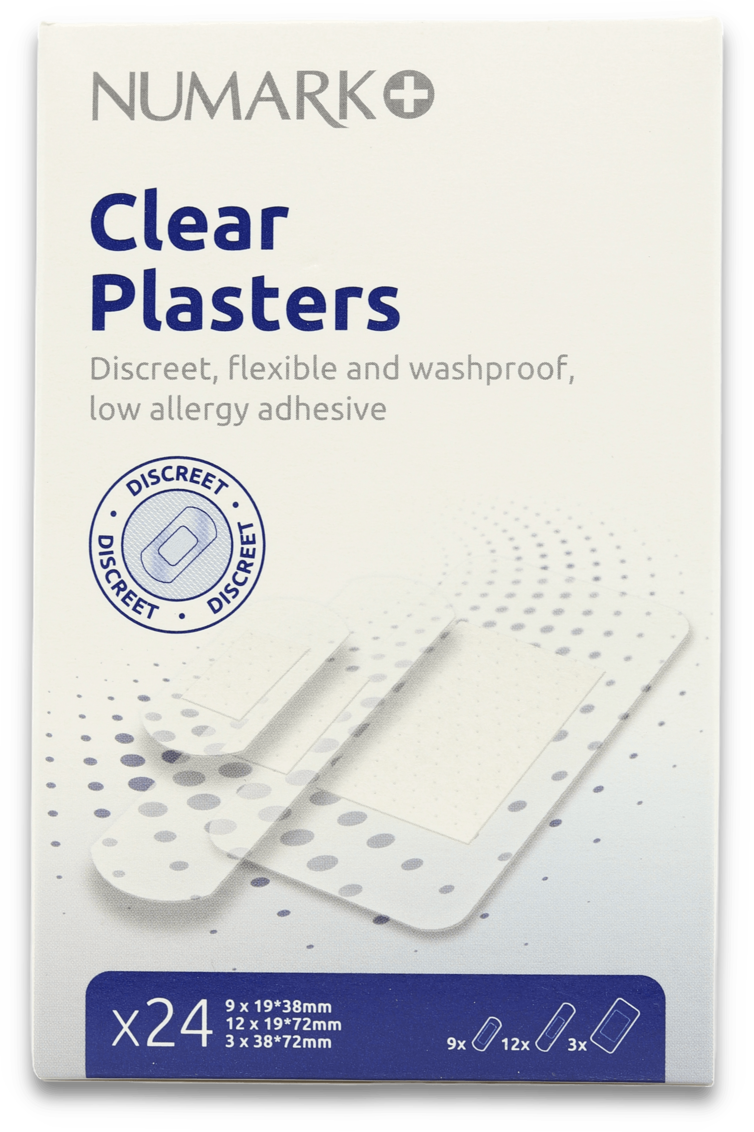 Numark Clear Plasters 24 Pack | medino