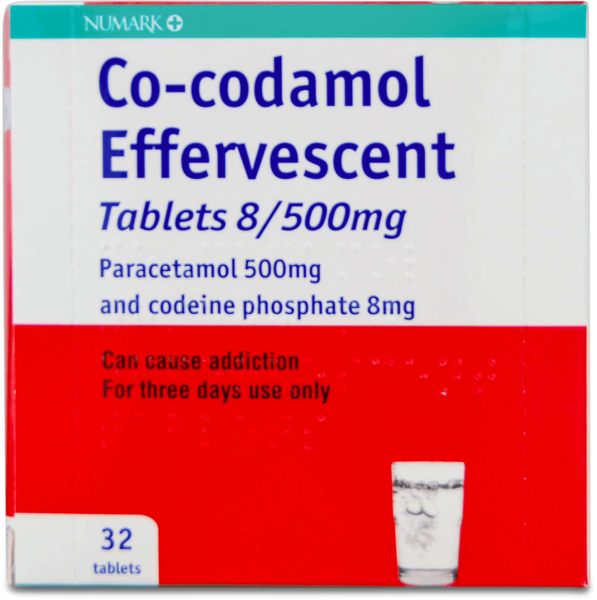 Buy Numark Co-codamol Effervescent 500mg 32 Tablets | medino