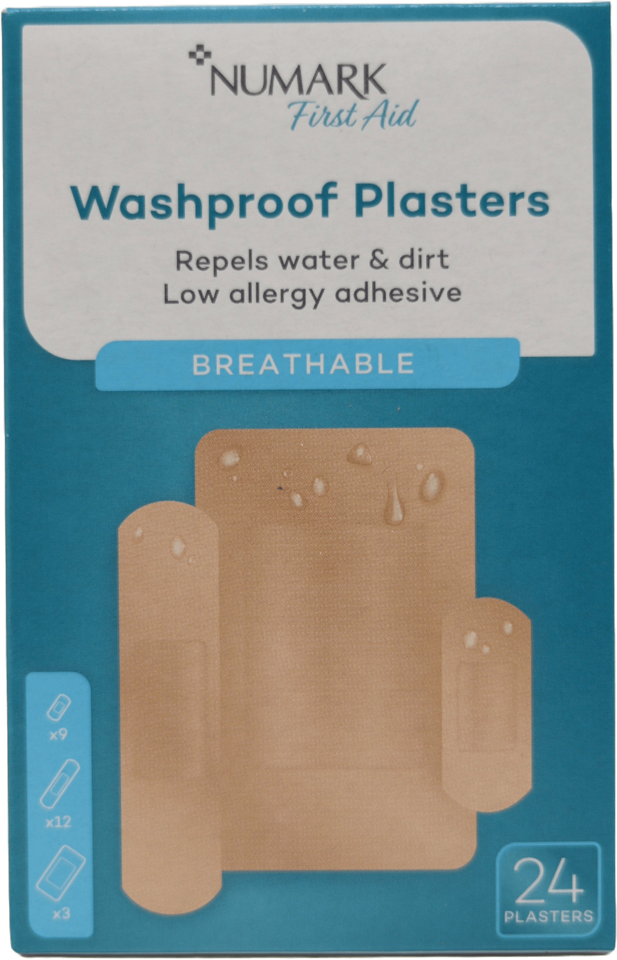 Numark Washproof Plasters 24 Pack | medino