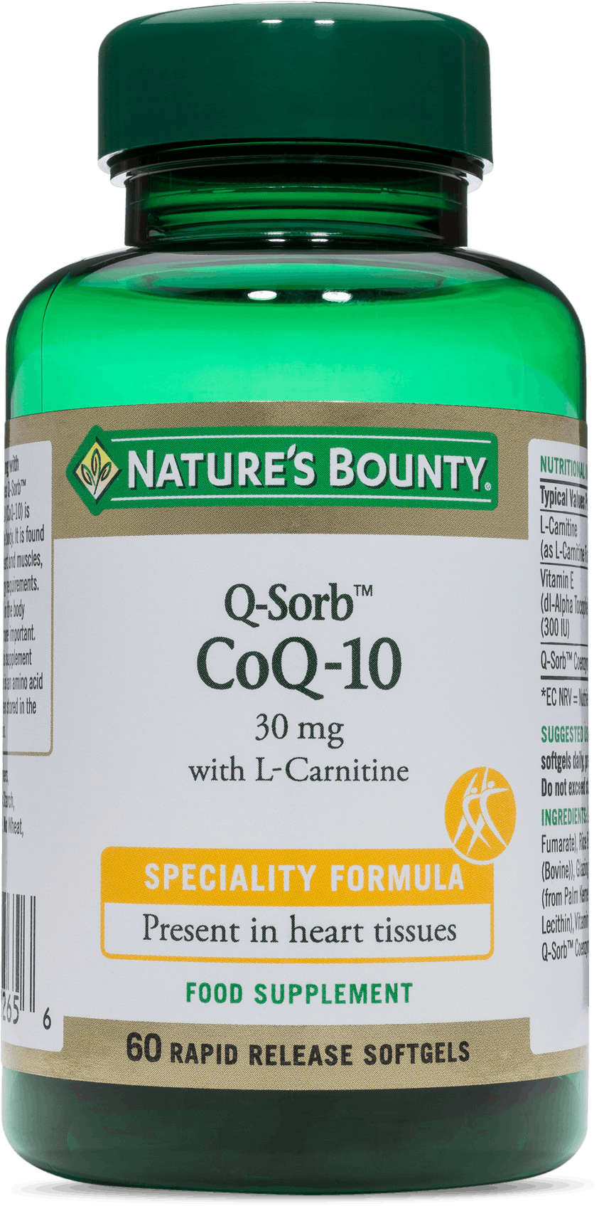 Nature's Bounty Q-Sorb Coq-10 30mg with L-Carnitine 60 Pack | medino