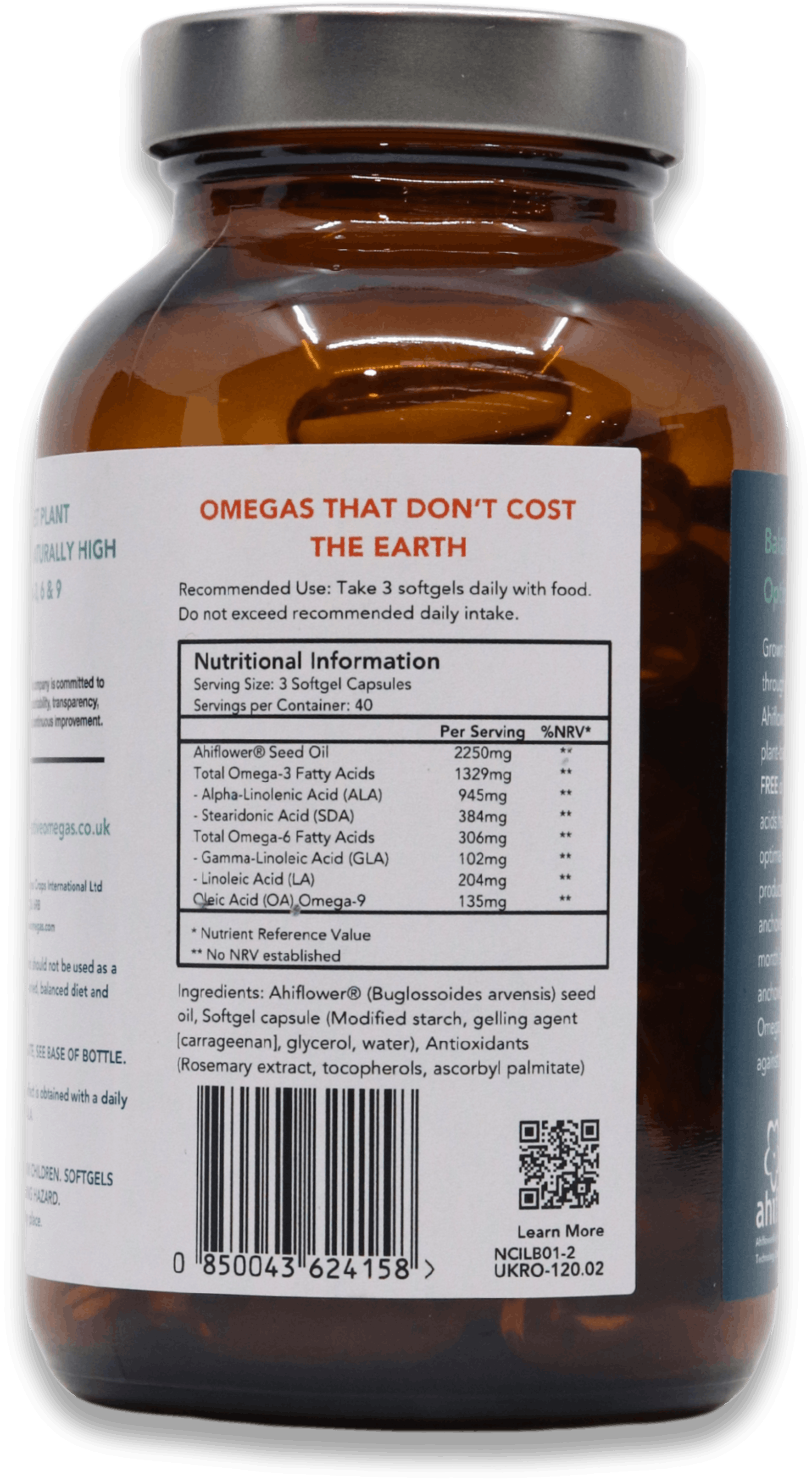 Regenerative Omegas Plant-Based Omega 3-6-9 120 Softgel Capsules | medino