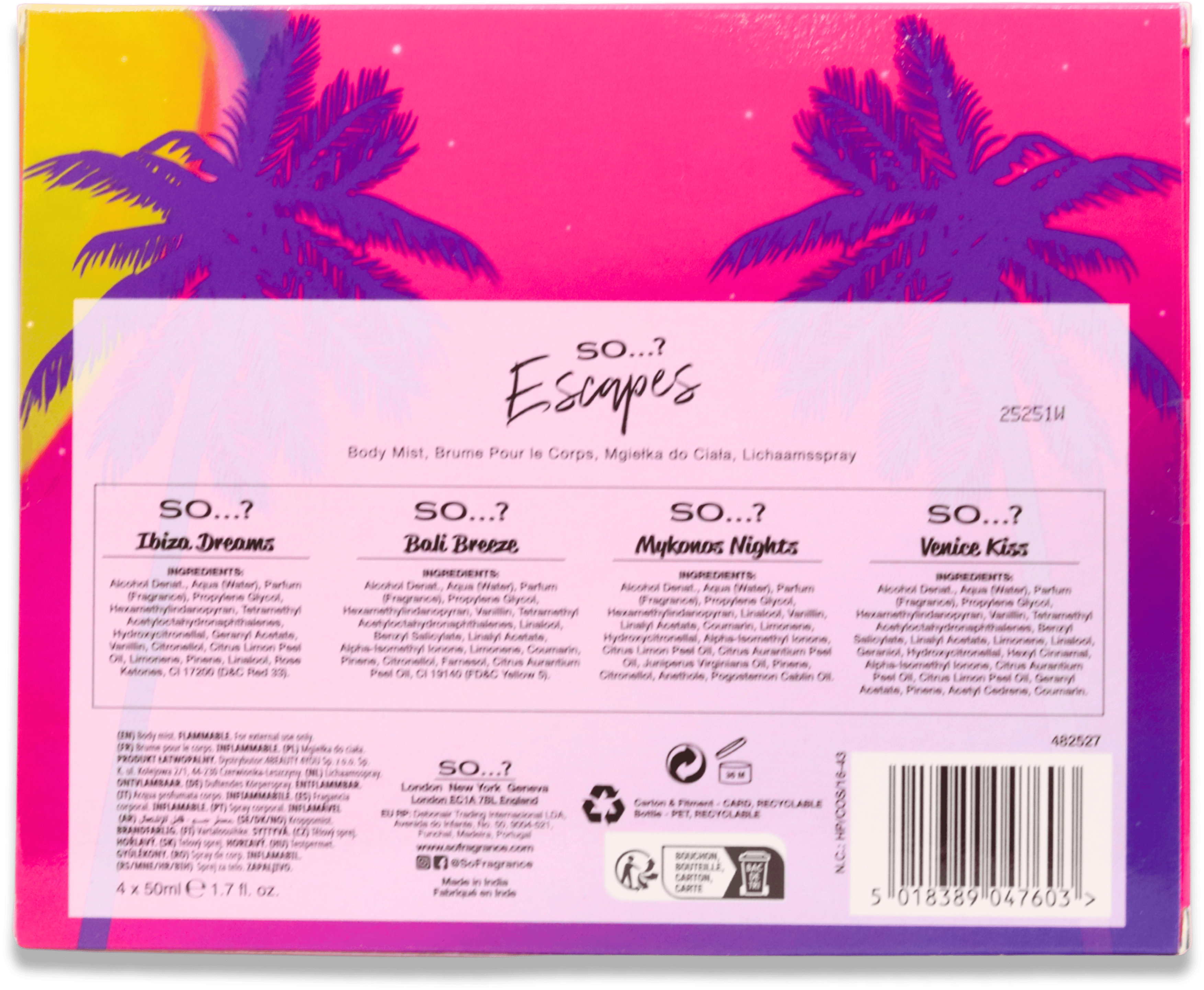 So…? Escapes Mini Body Mist Set | medino