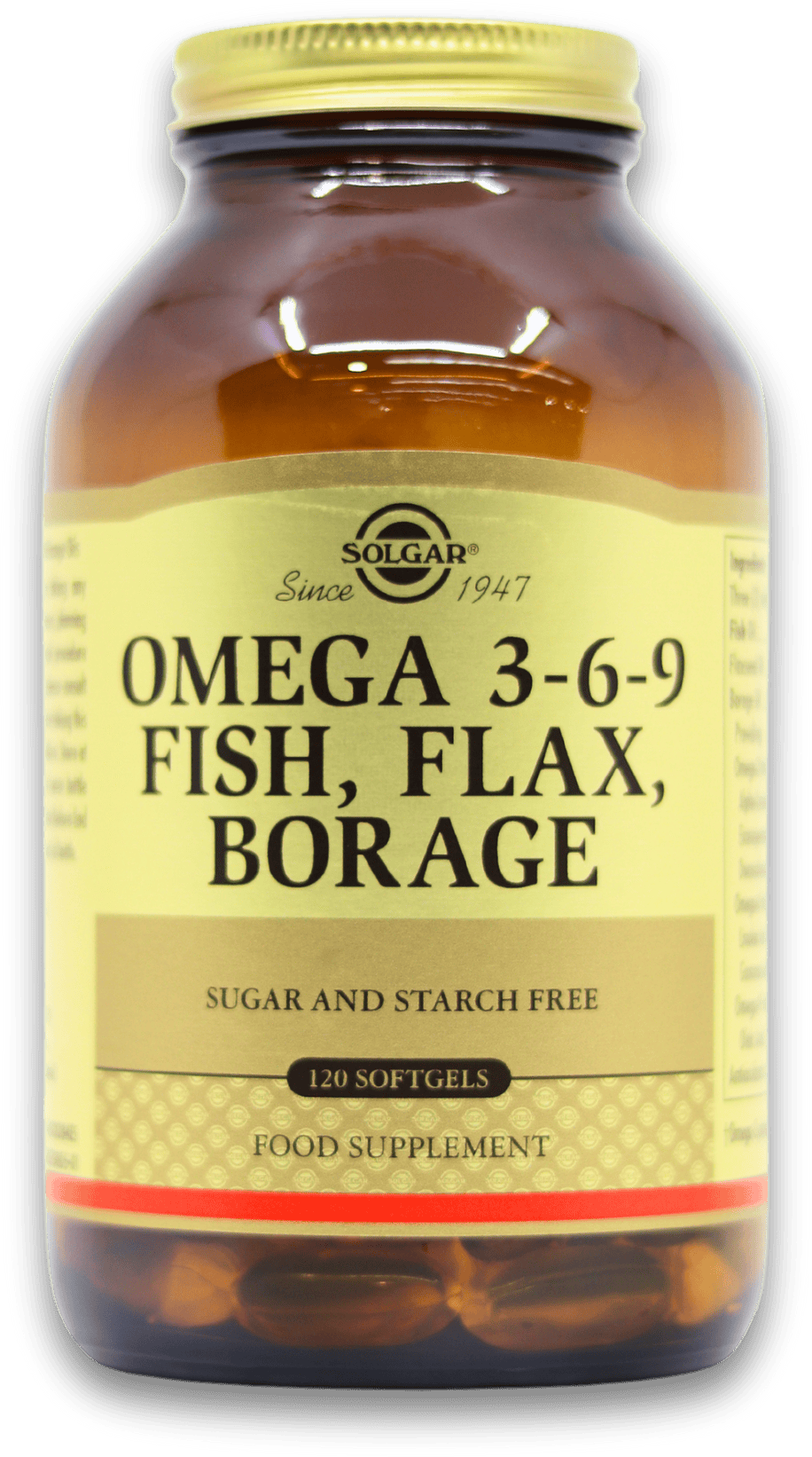 Solgar Omega 3-6-9 Fish, Flax, Borage 120 Softgels | medino
