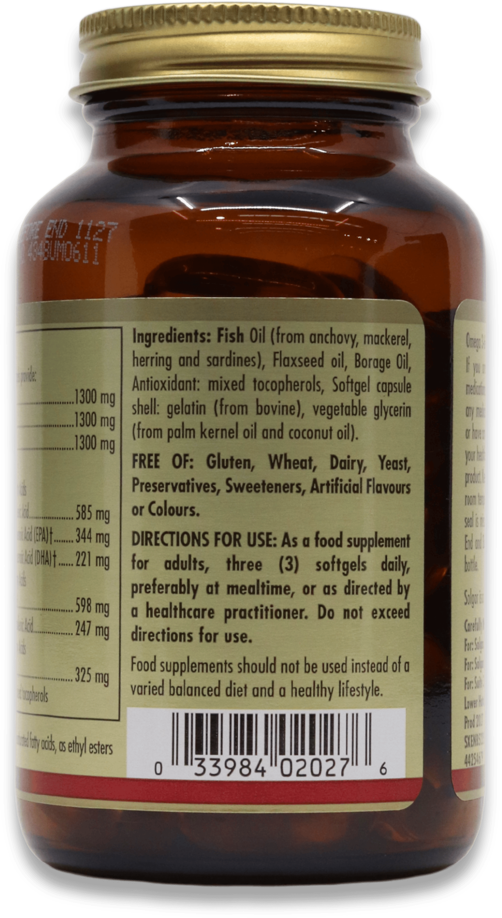 Solgar Omega 3-6-9 Fish, Flax, Borage 60 Softgels | medino