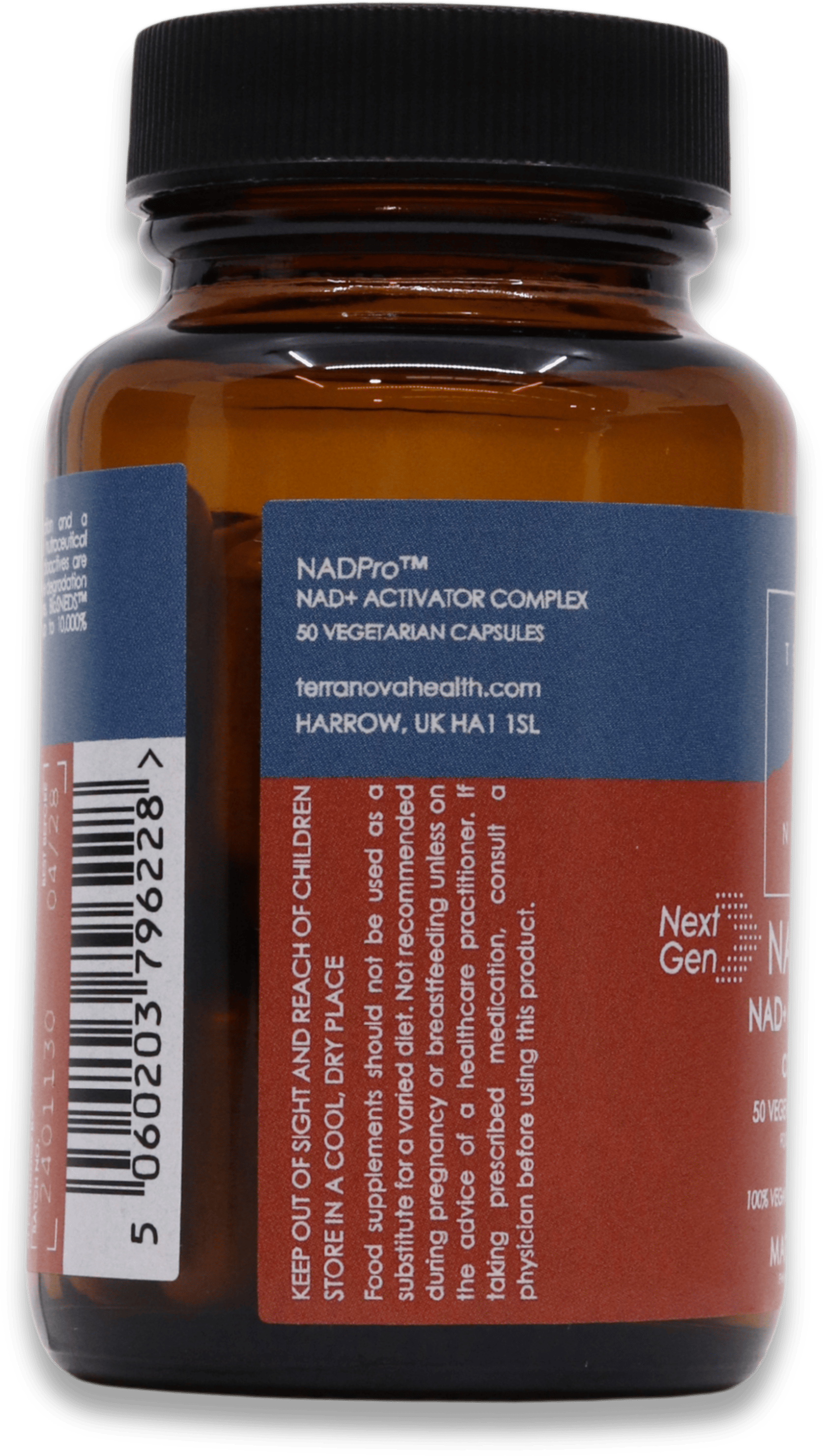 Terranova NADPro NAD+ Activator Complex 50 Veg Capsules | medino