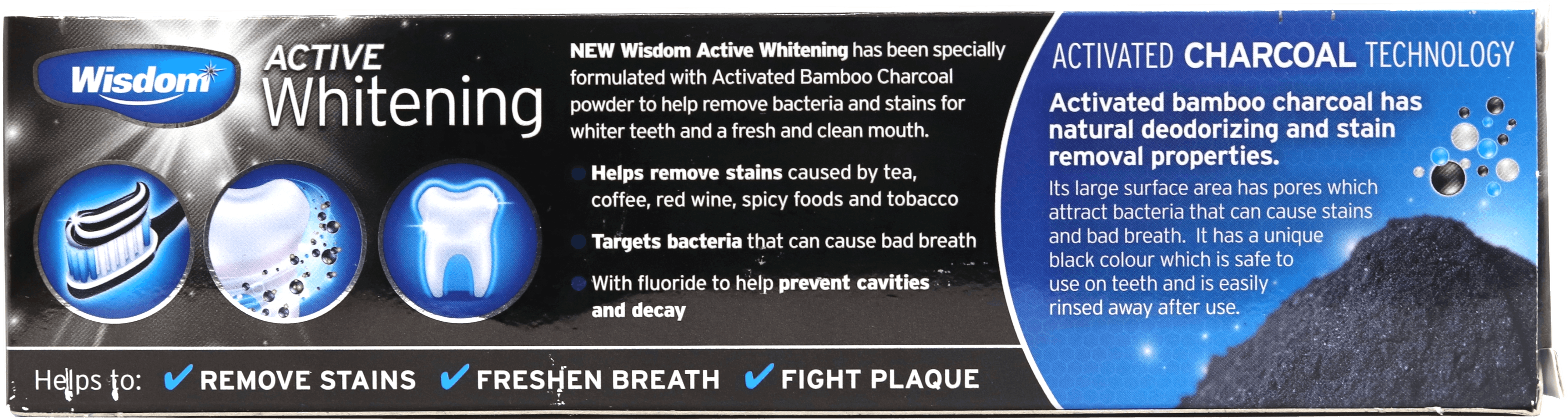 Wisdom Active Whitening Fluoride Toothpaste Fresh Mint 100ml | medino