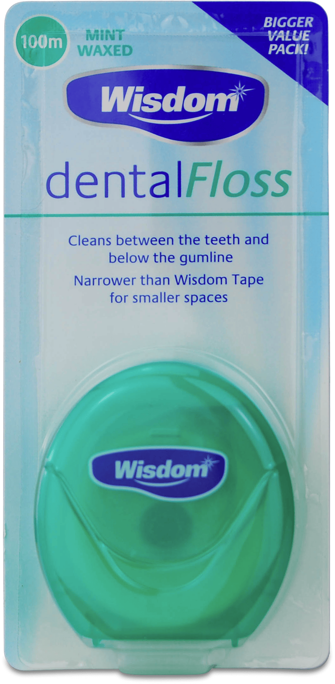 Buy Wisdom Dental Floss Mint Waxed 100m | medino